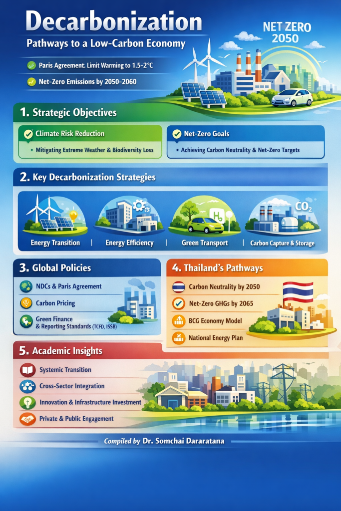 นวัตกรรมสิ่งแวดล้อม Decarbonization : Pathways to a Low-Carbon Economy